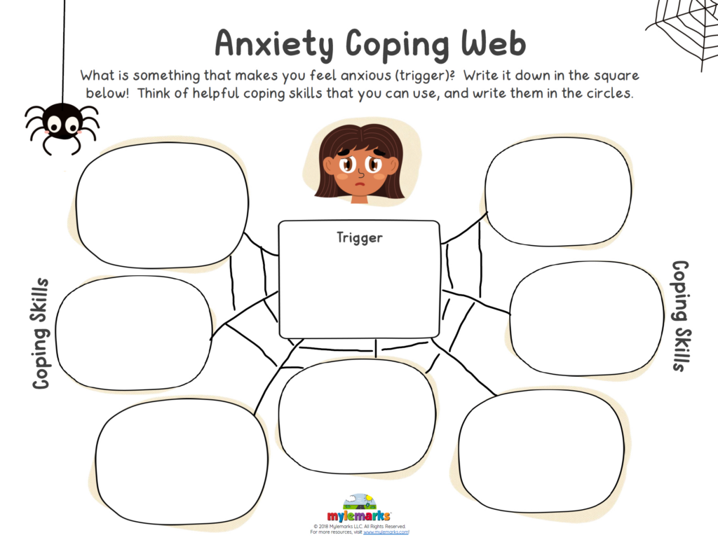 Coping Skills For Anxiety Worksheets For Kids | Coping Skills Worksheets