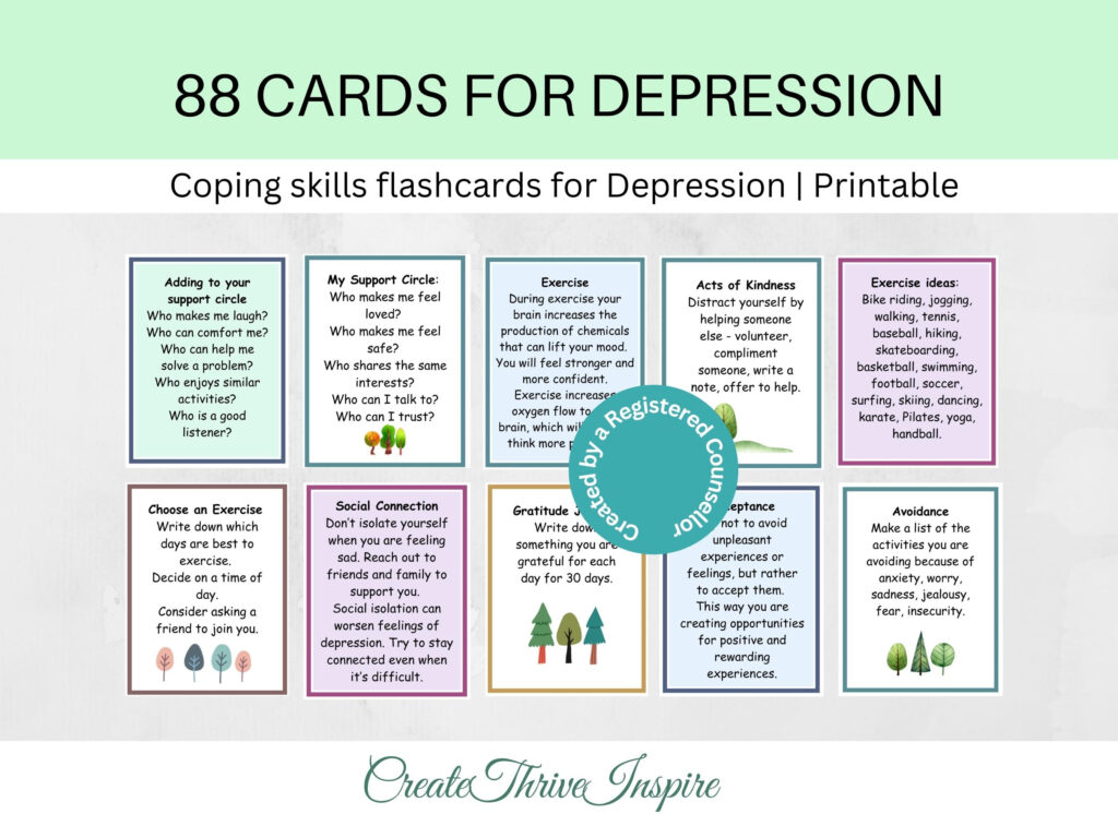 List Of Coping Skills For Depression | Coping Skills Worksheets